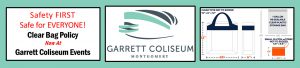 The Garrett Coliseum – GARRETT COLISEUM CLEAR BAG POLICY